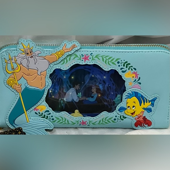 Loungefly | Bags | Nwtloungeflydisney The Little Mermaid Lenticular Zip ...